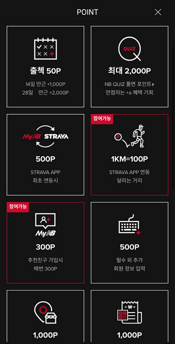 MY NB 뉴발란스 포인트 적립 방법 요약 - TIPMAD